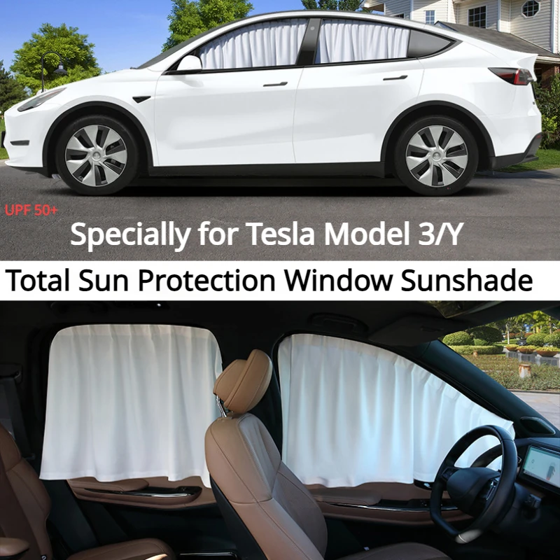 Side-Window-Sunshade-Curtain-for-Tesla-Model-3-Y-Track-Style-Camping ...