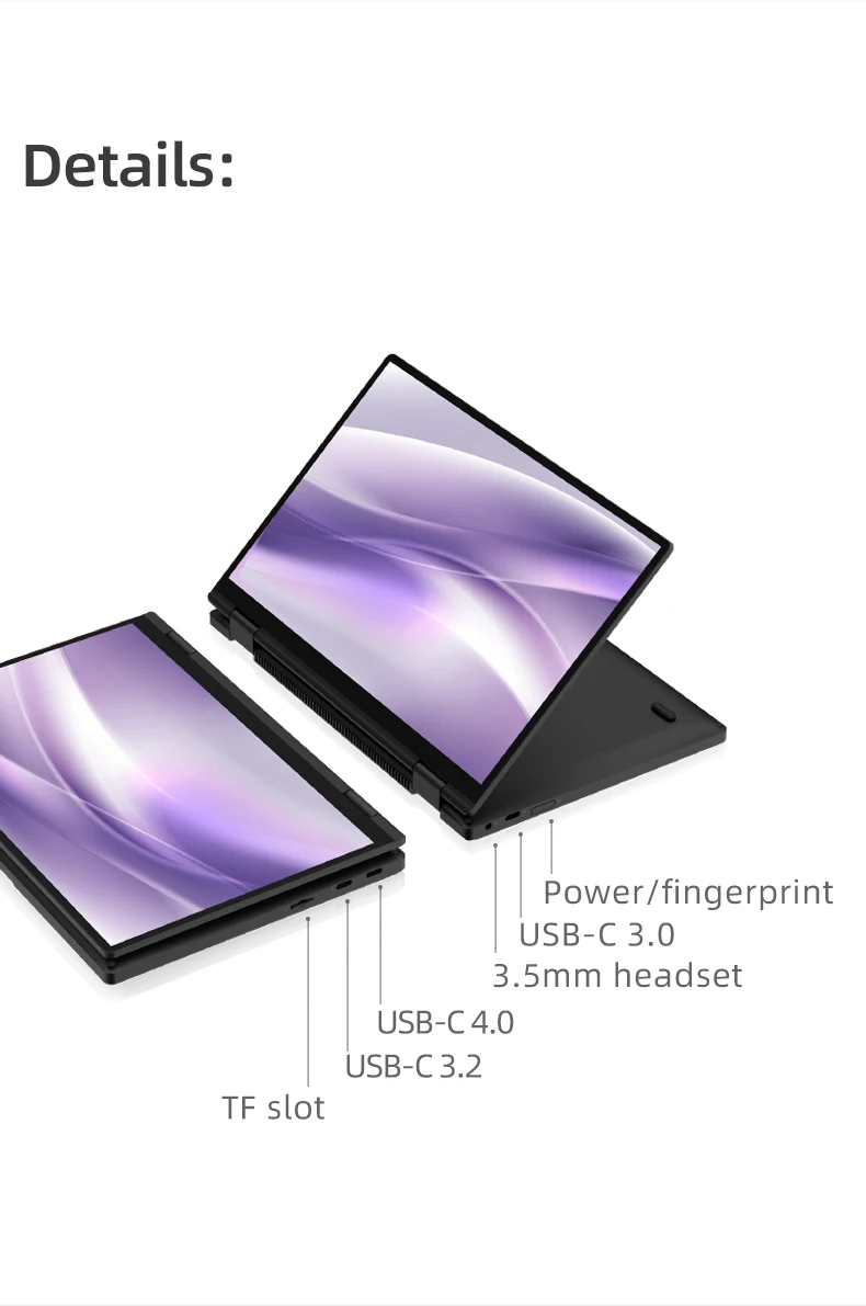 10.1 Polegada tablet portátil 2 em 1 computador de bolso onemix4s um ...