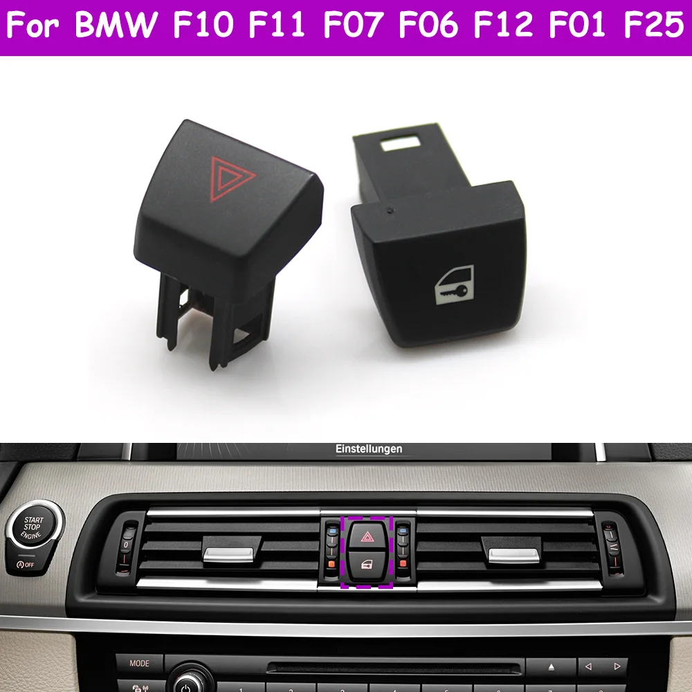 F10 F11 F18 F07 F06 F12 F13 F01 F04 F25 Car Hazard Light Switch Button ...