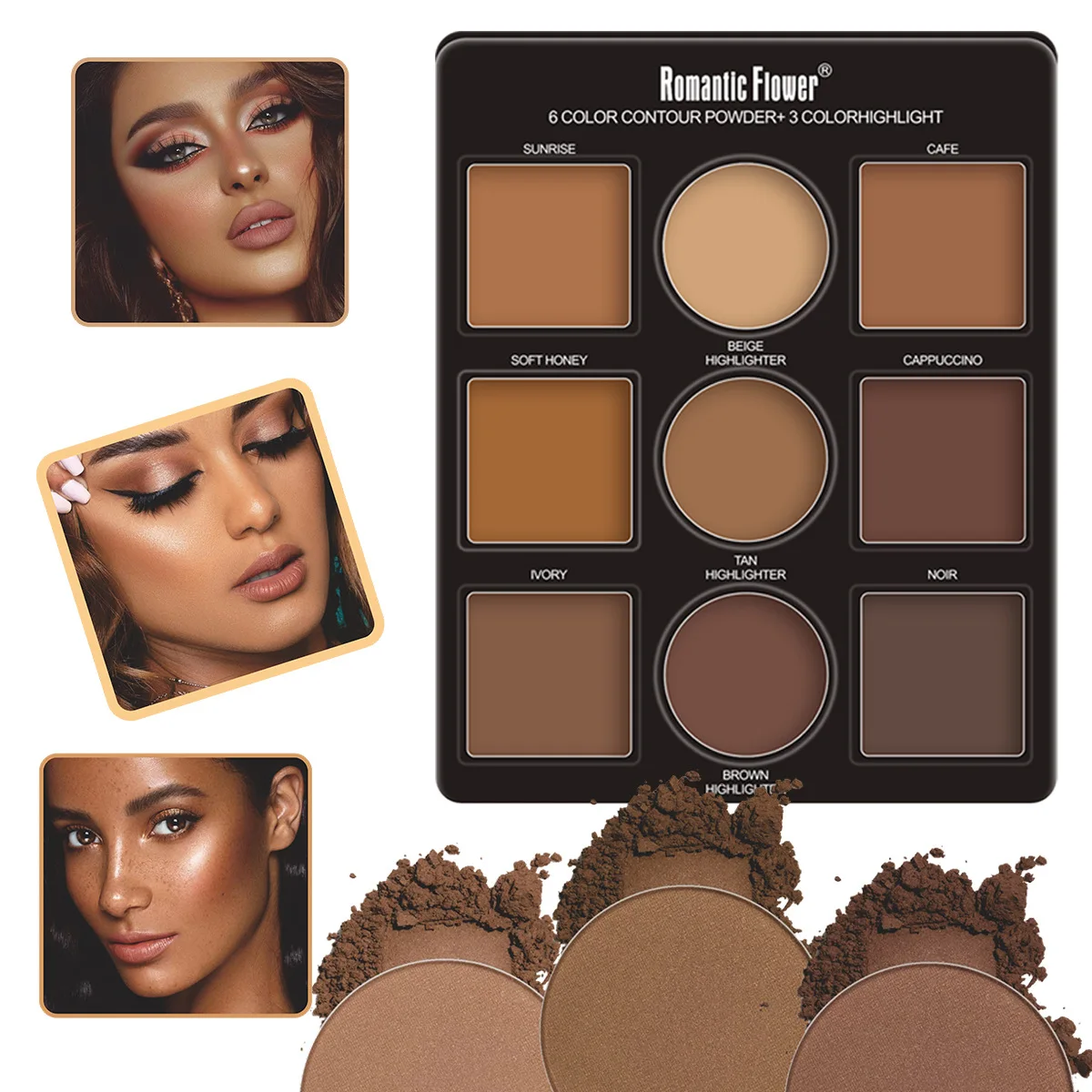9 Colors Makeup Palette Kit 6 Color Contour And 3 Color Highlight ...