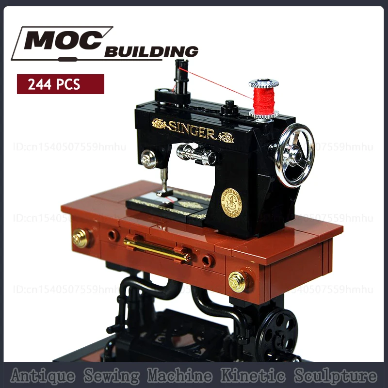 GBC-Module-Antique-Sewing-Machine-Kinetic-Sculpture-Model-Moc-Building ...