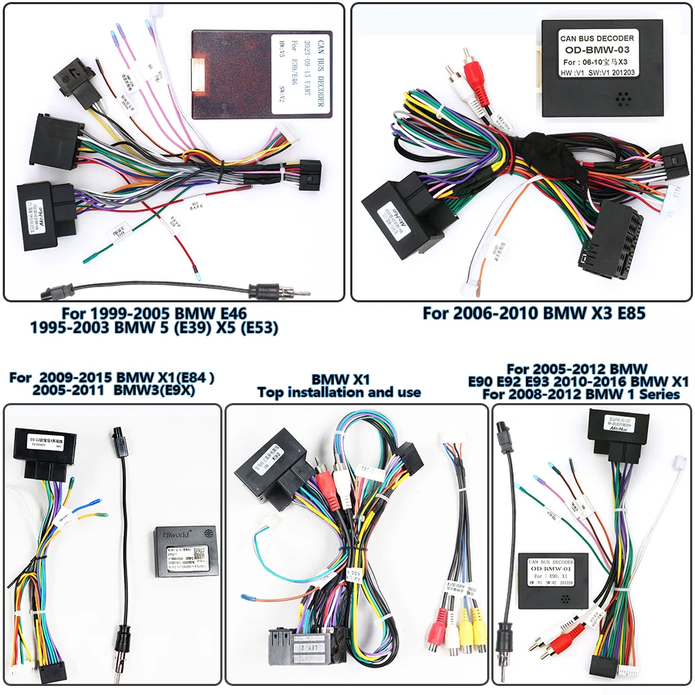 For1999-2005BMW-E46-1995-2003BMW5-E39-X5-E53-CD-radio-cables-Harness ...