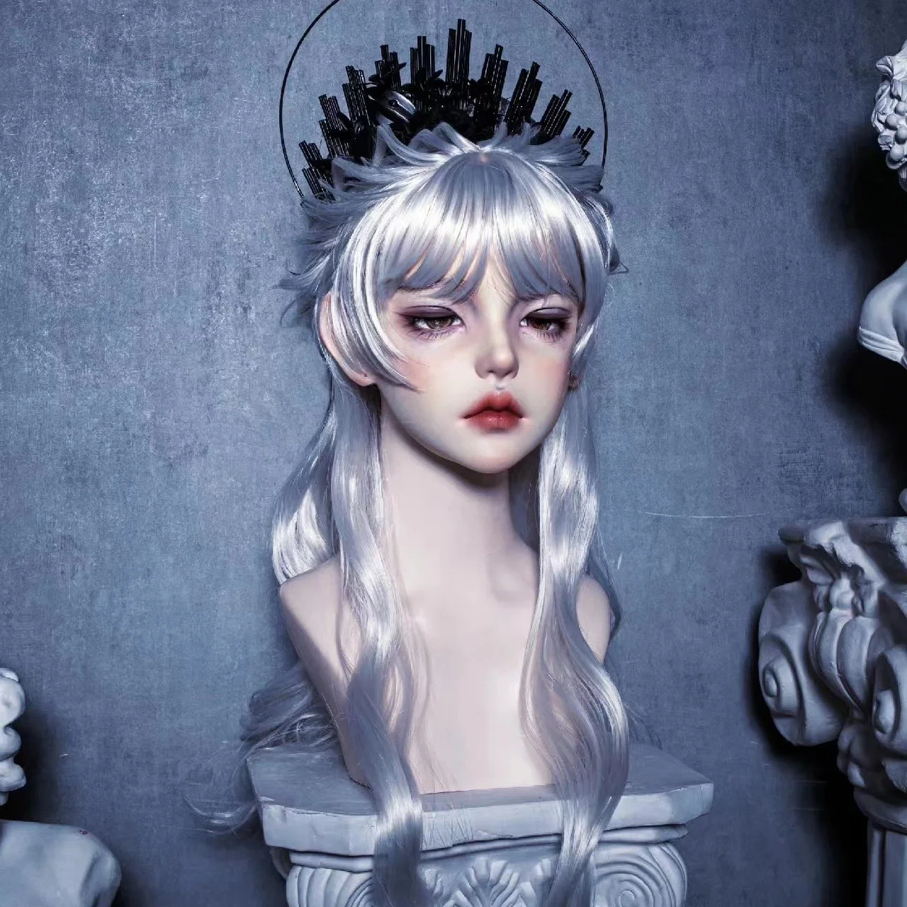 BJD Doll Mask Big Face Girl Human Mask Resin Material Doll Face No ...