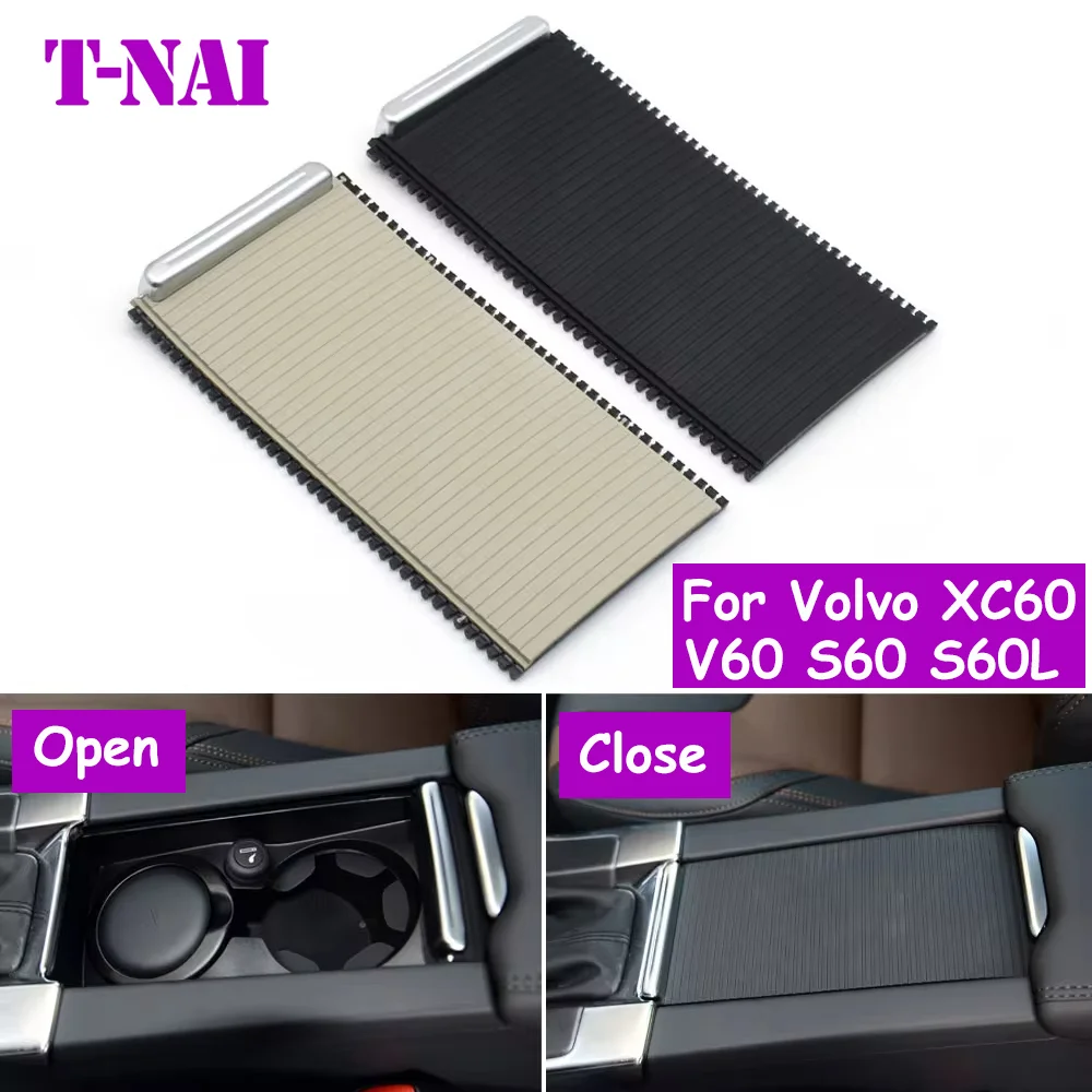 Car-Center-Console-Armrest-Drink-Holder-Roller-Blind-Slide-Cover-Trim ...