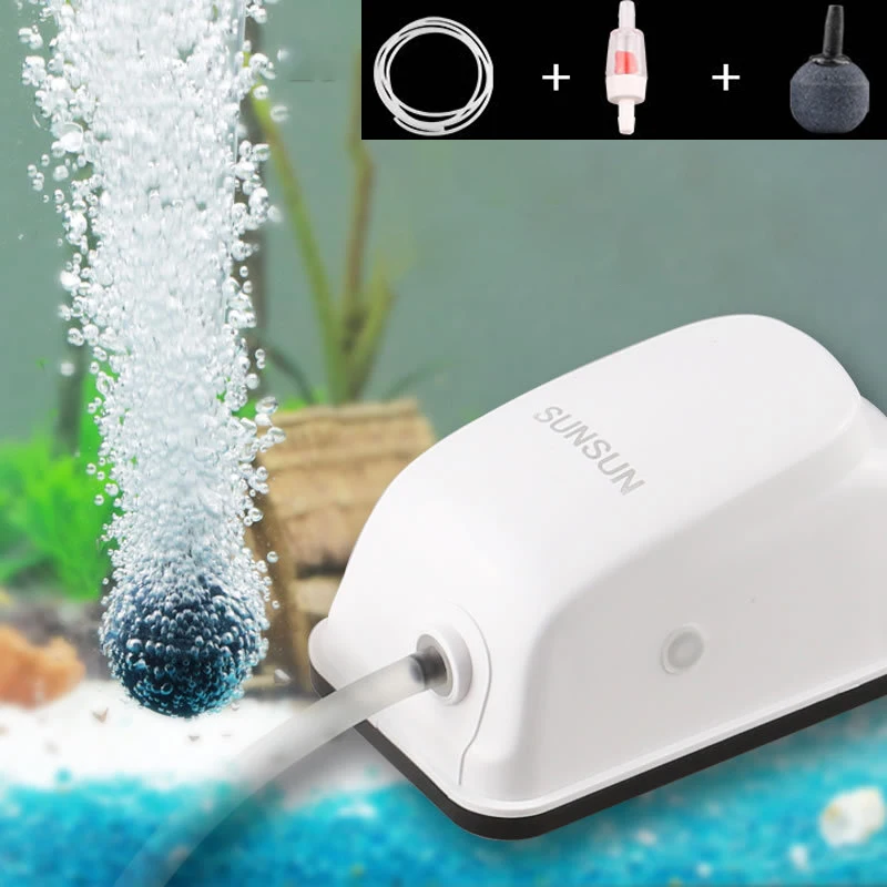 Silent-Air-Pump-Aquarium-Oxygen-Aerator-Small-Air-Compressor-Fish-Tank ...