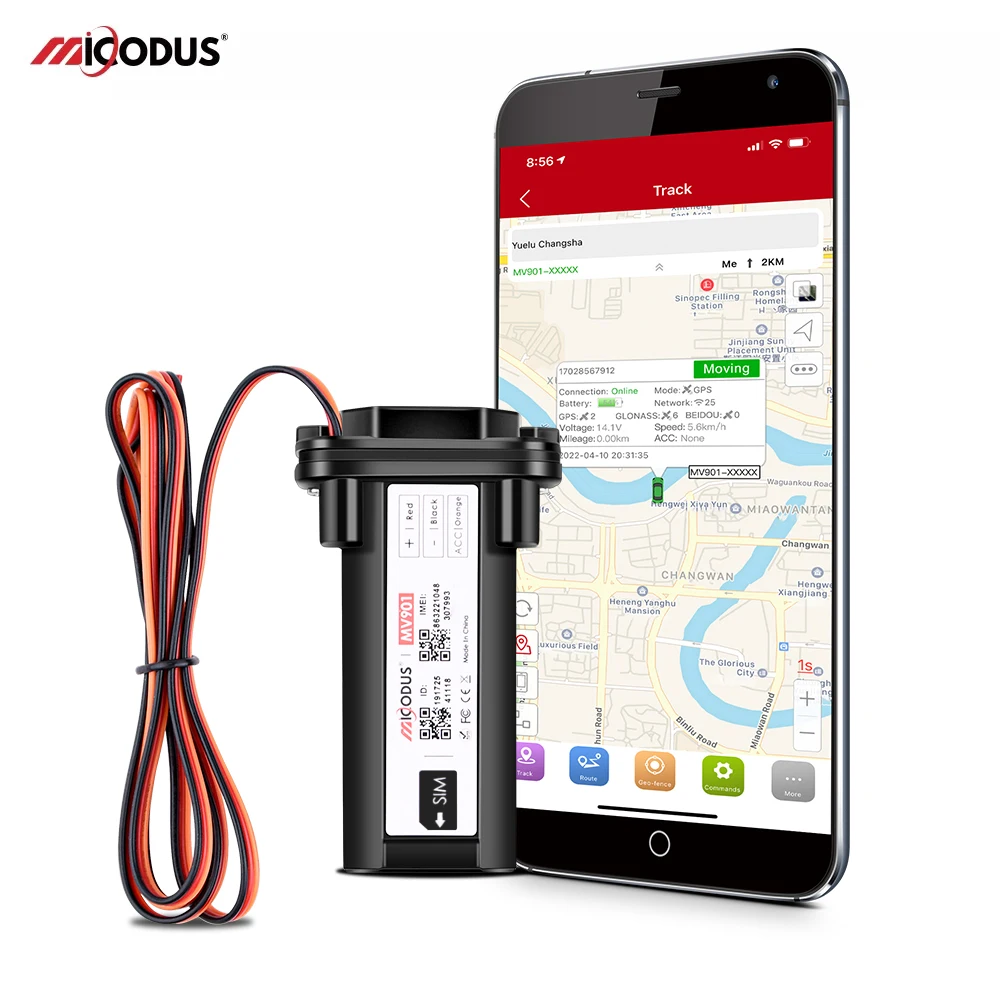MiCODUS MV901 Motorcycle GPS Tracker Waterproof Car Tracking ACC Engine ...