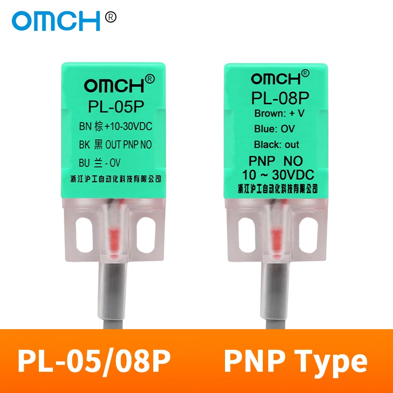 OMCH PNP Type Inductive Proximity Sensor Square Approach Switch ...