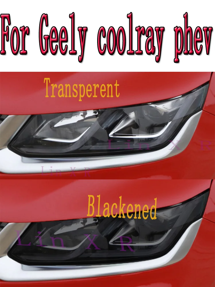 2 Pcs For Geely Coolray Escape Sx11 Car Headlight Tint Black Protective ...