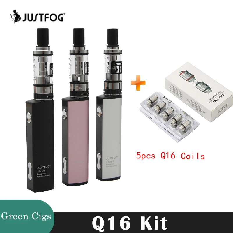 원래 Justfog Q16 키트 Vape 900mah 배터리 1.9ML Q16 Clearomizer 탱크 1.6ohm 코일 전자 담배 기화기|vape pen kit ...