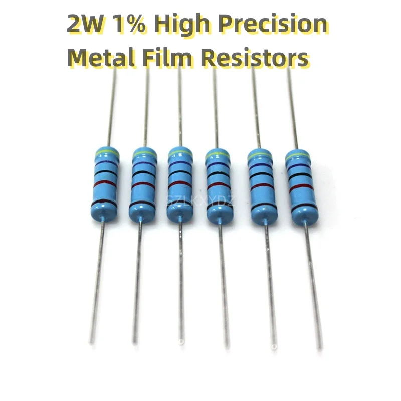 100PCS-LOT-1R-to-4-7MOhm-2W-1-High-Precision-Metal-Film-Resistors-1R ...