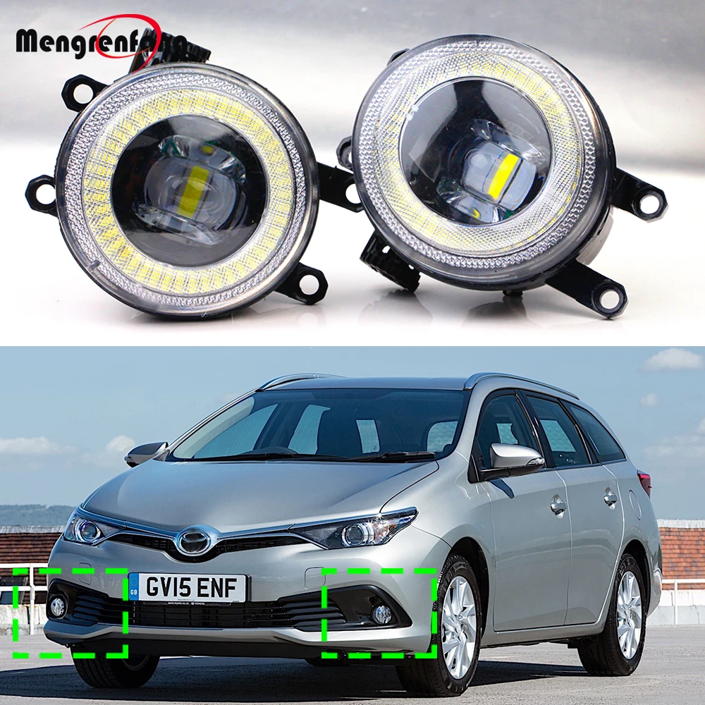 2-Pieces-LED-Fog-Light-Angel-Eye-DRL-For-Toyota-Auris-Blade-2006-2018 ...