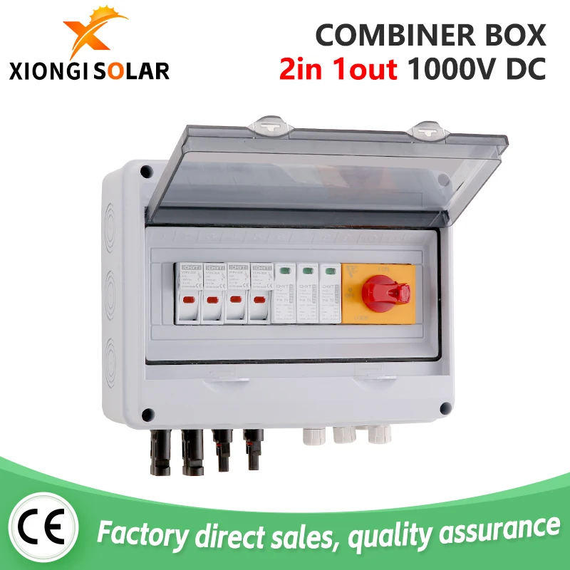 Solar Photovoltaic PV Combiner Box 2-1-1000V Isolating switch String ...
