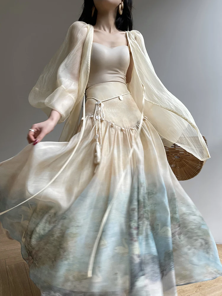 Ropa-de-mujer-con-decoraci-n-de-concha-natural-falda-y-vestido-Halter ...