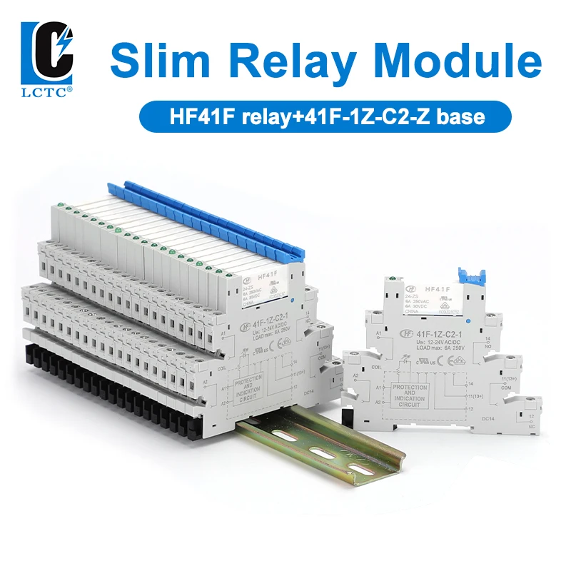High-Frequen-Utra-thin-Slim-SSR-Relay-DIN-Mount-with-LED-6A-1CO-Relay ...