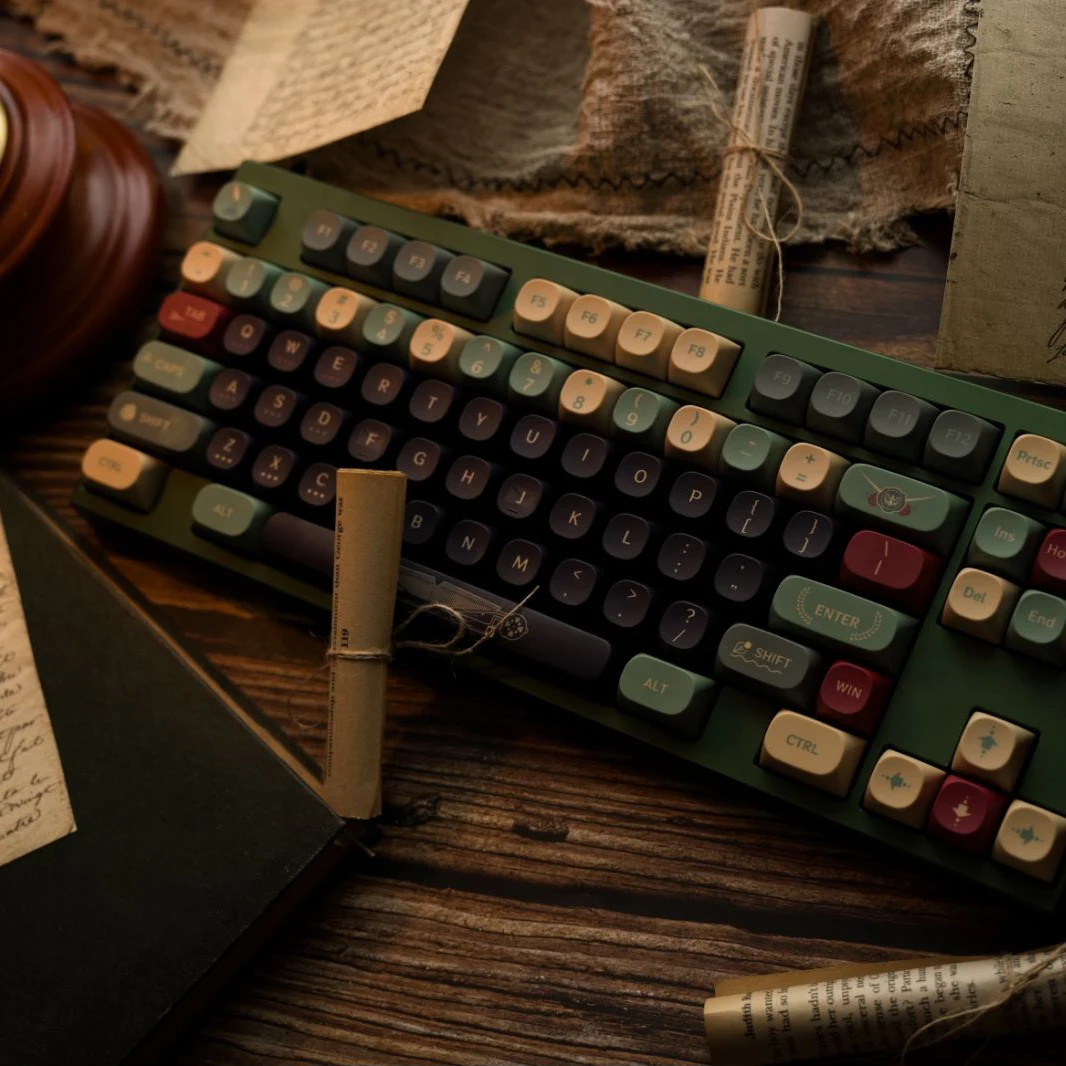 idobao-Love-Letter-Keycap-Set-Retro-Red-Yellow-Deep-Blue-MA-Profile-PBT ...