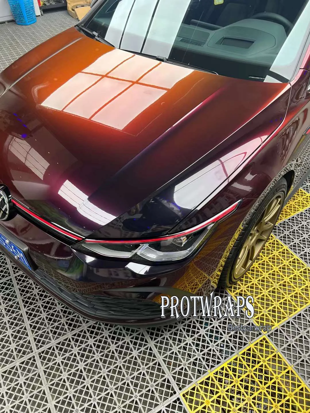 Premium-PET-Maderia-Red-Gloss-Vinyl-Car-Wrap-Film-Wrapping-Covering ...