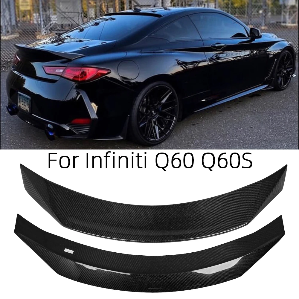 For-Infiniti-Q60-Q60S-ASPEC-Style-Carbon-fiber-Rear-Spoiler-Trunk-wing ...