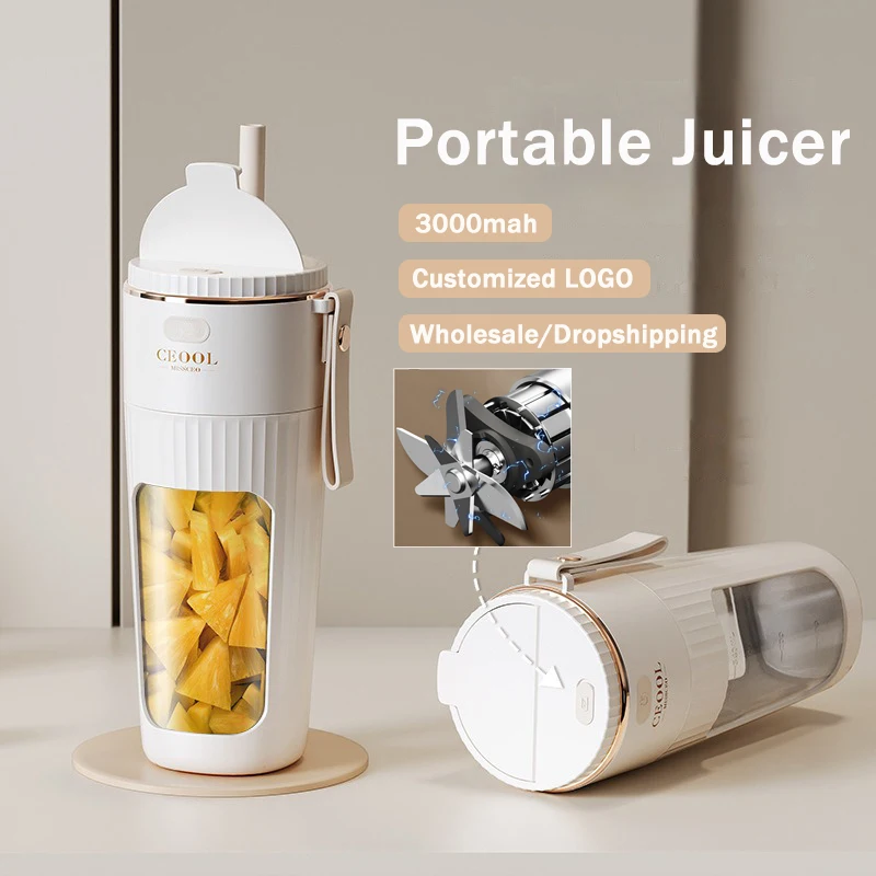 340ML-portable-Juicer-Wireless-with-straw-Electric-Blender-for-juice ...