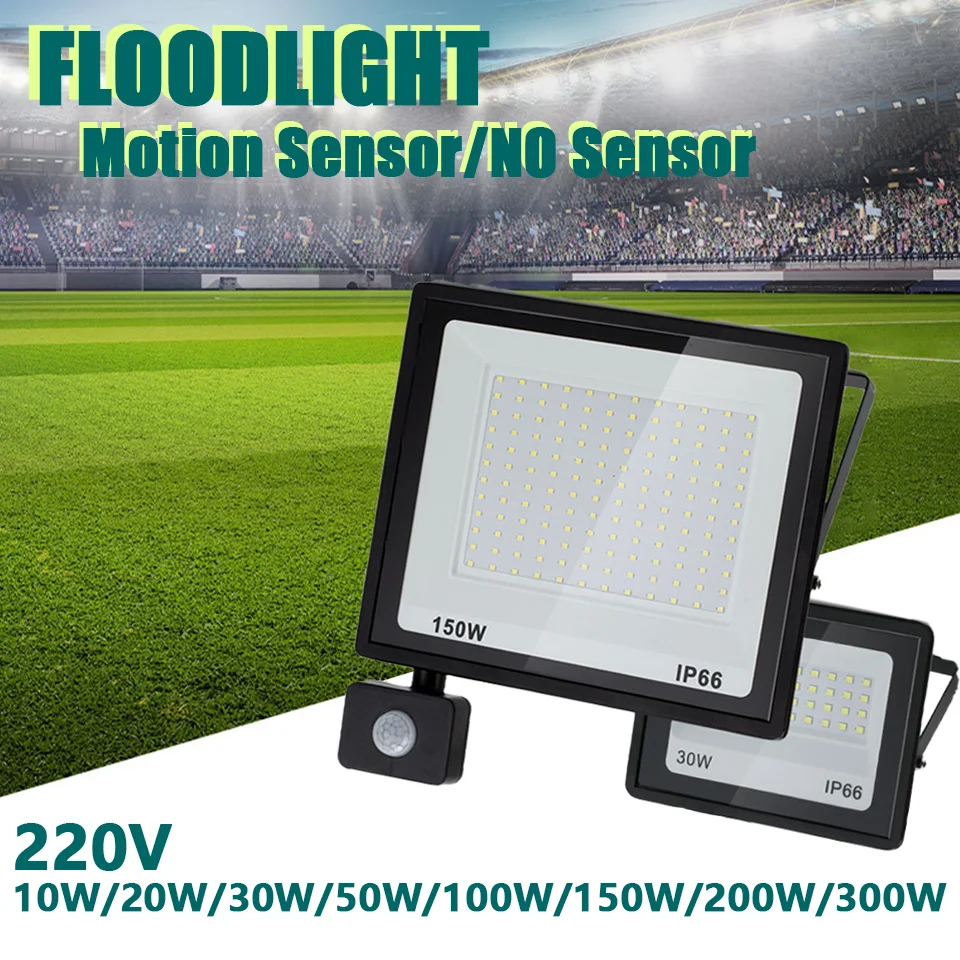 LED-PIR-Motion-Sensor-Floodlight-Wall-Light-Outdoor-3-Colors-AC220V ...
