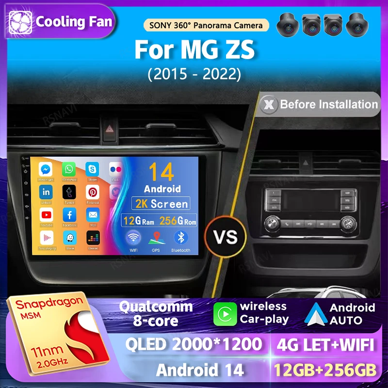 Android-14-Car-Radio-For-MG-ZS-2014-2015-2022-Navigation-Multimedia ...