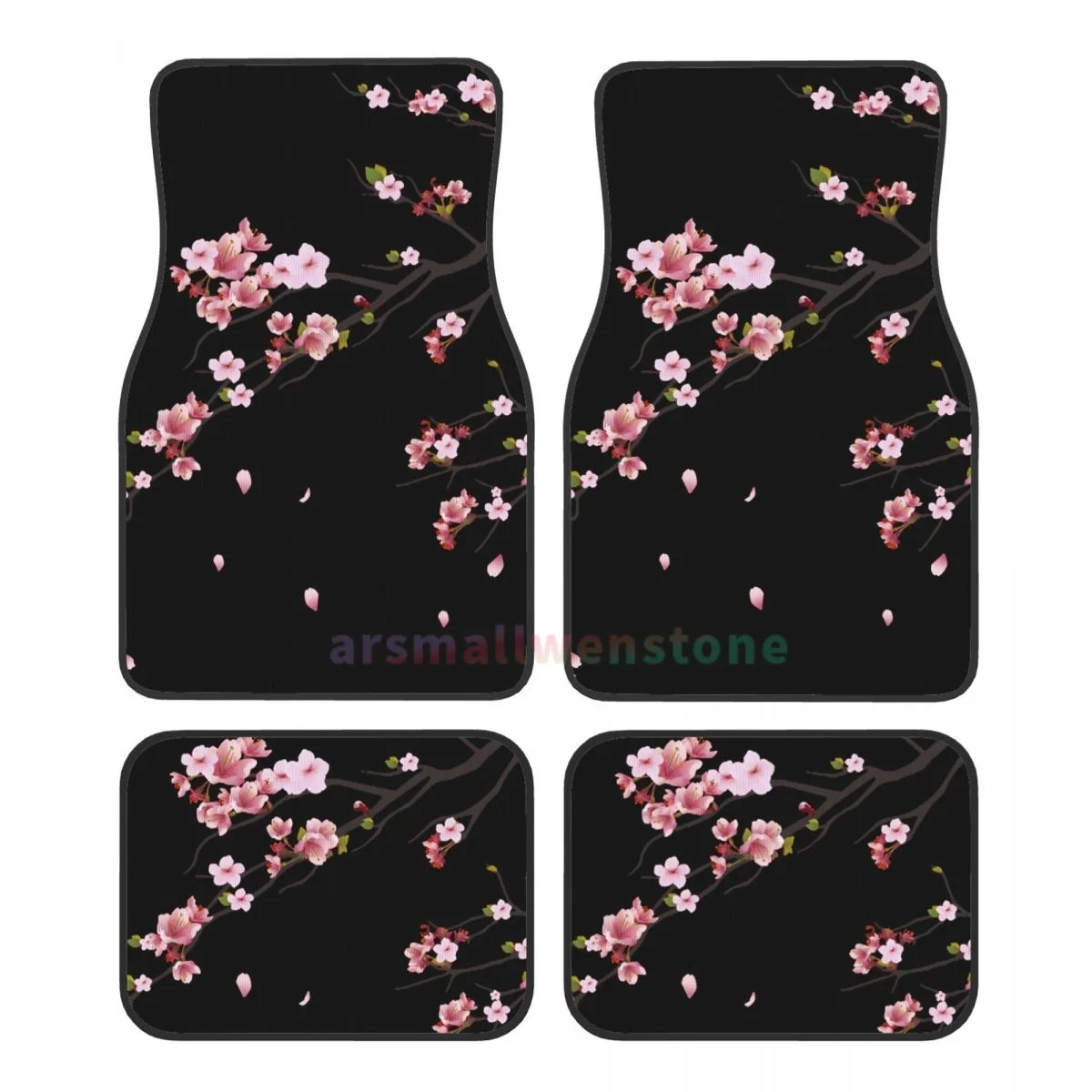 Japanese Sakura Branch Car Floormat Heavy Duty Front Rear Rubber Floor ...