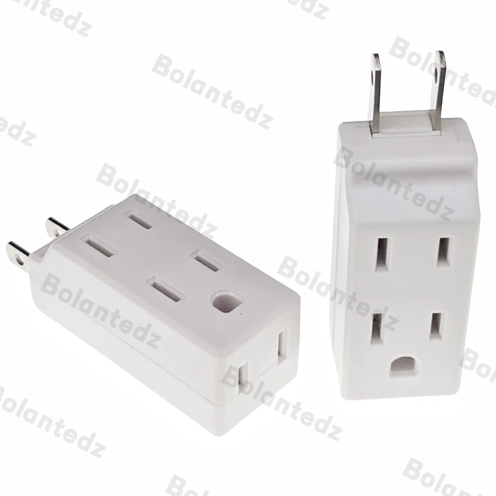 3 in 1 American Standard power plug adapter NEMA 1-15P Male to Female ...