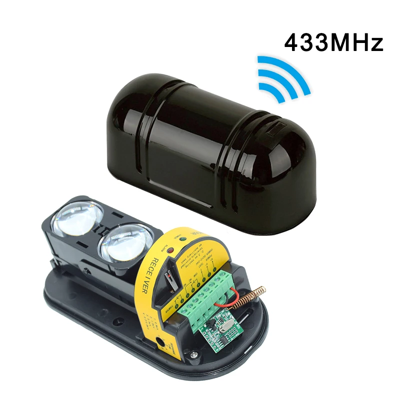 Rainproof-Wireless-433MHz-1527-2-Beams-Infrared-Sensor-Detector-Alarm ...