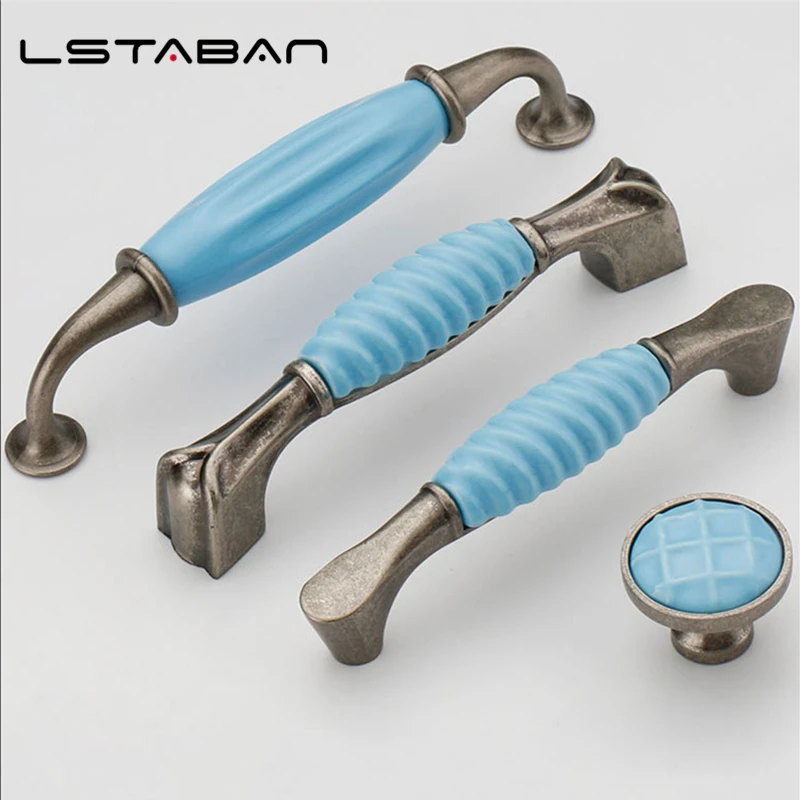 Blue-Ceramic-Cabinet-Handles-Drawer-Knobs-Kitchen-Handles-Cabinet-Knobs-and-Handles-Drawer-Pulls ...