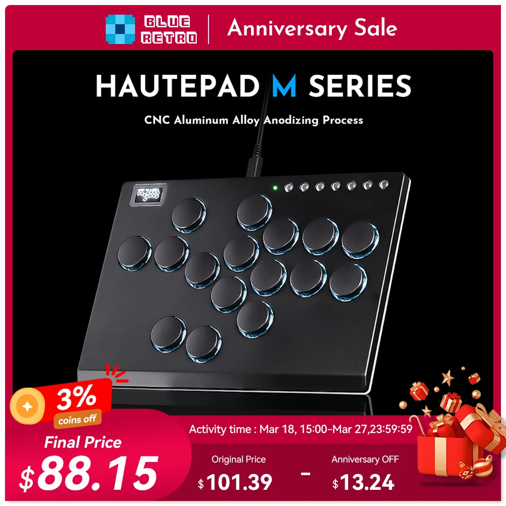 Haute42-Aluminum-Alloy-Hitbox-Controller-Fighting-Game-Joystick ...