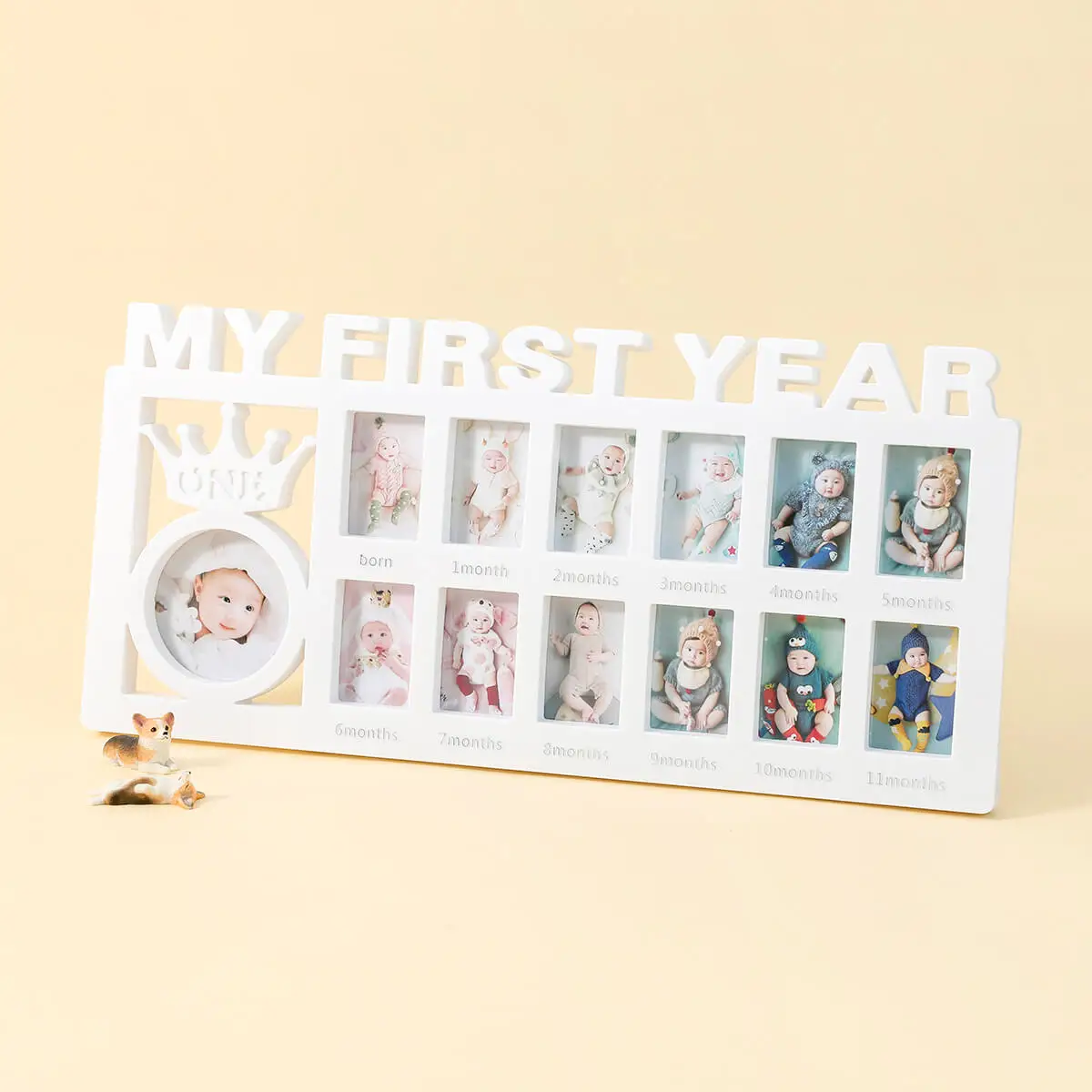 Baby-s-First-Year-By-Months-Milestone-Photo-Frame-Newborn-Baby ...