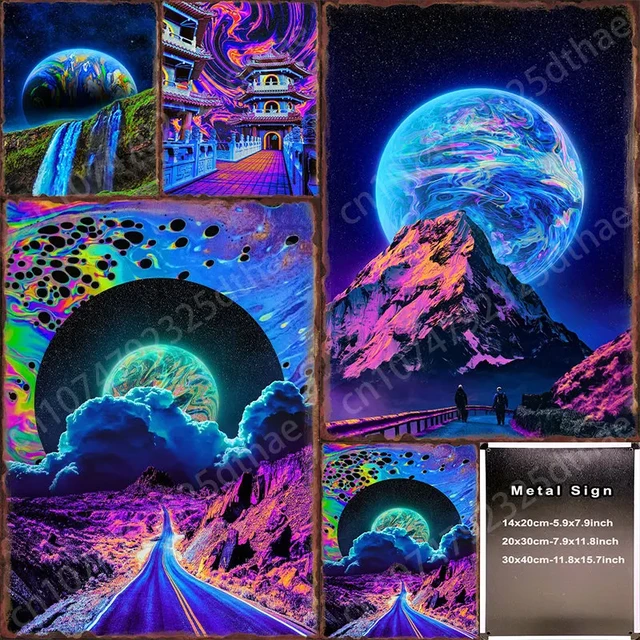 Trippy Neon Paintings