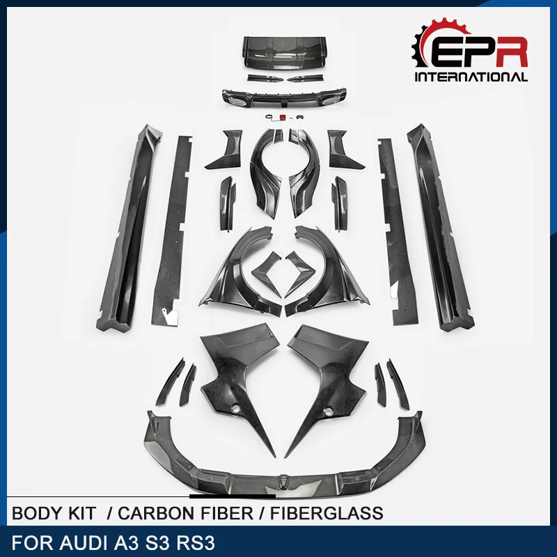 For-AUDI-A3-S3-RS3-8V-Stanceworkz-Spec-LM-Body-Kit-Carbon-Fiber-Rear ...