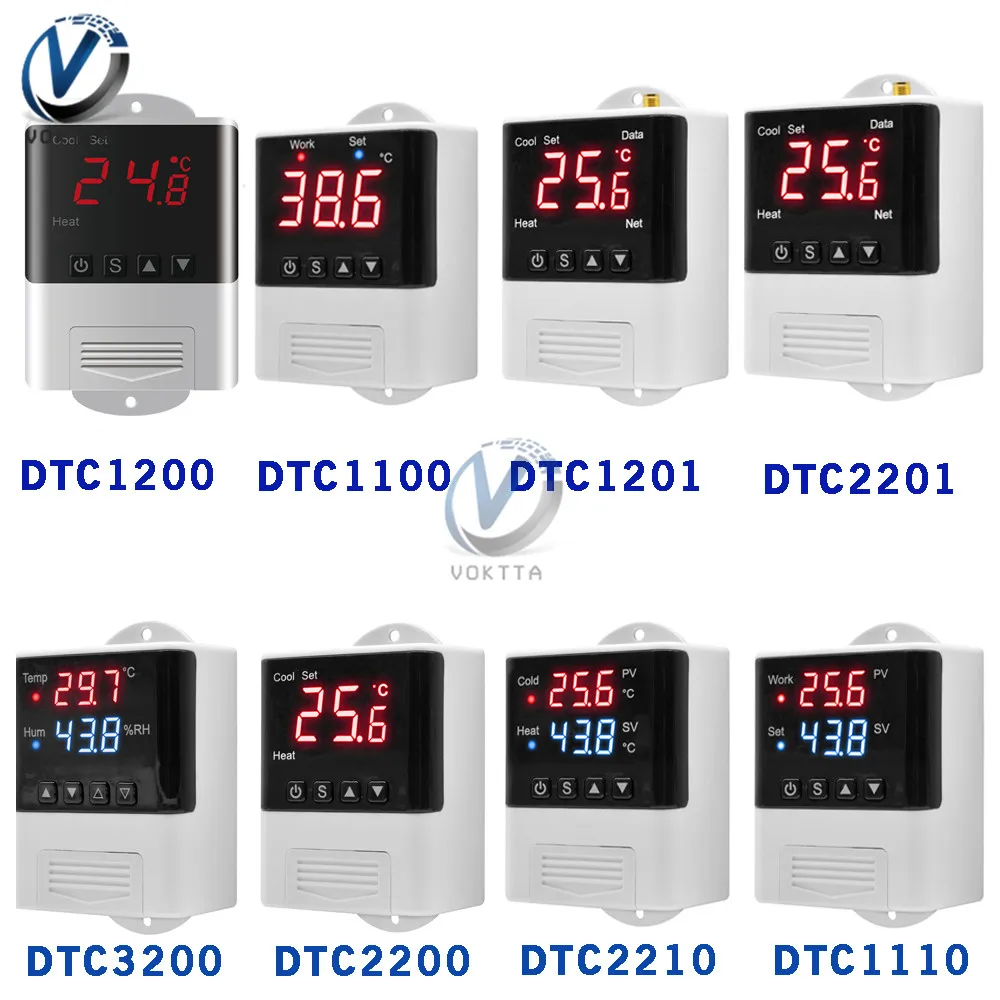 Ac 110v 220v Thermostat Temperature Controller Dtc1200/3200/2200/2210 ...