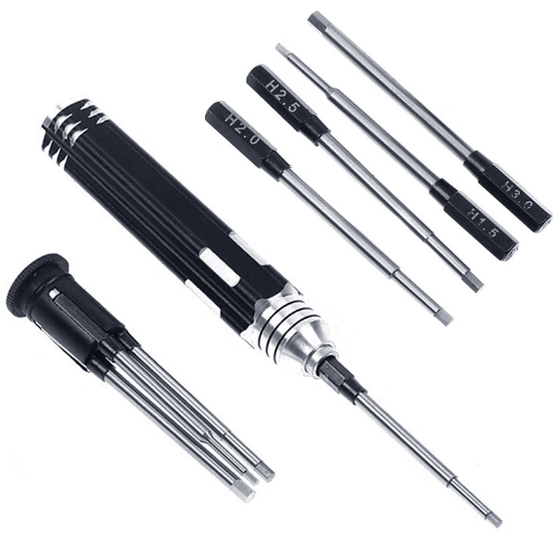 RC parts 4 in 1 1.5mm 2.0mm 2.5mm 3.0mm Hex Screwdriver Metal Tool Kit ...
