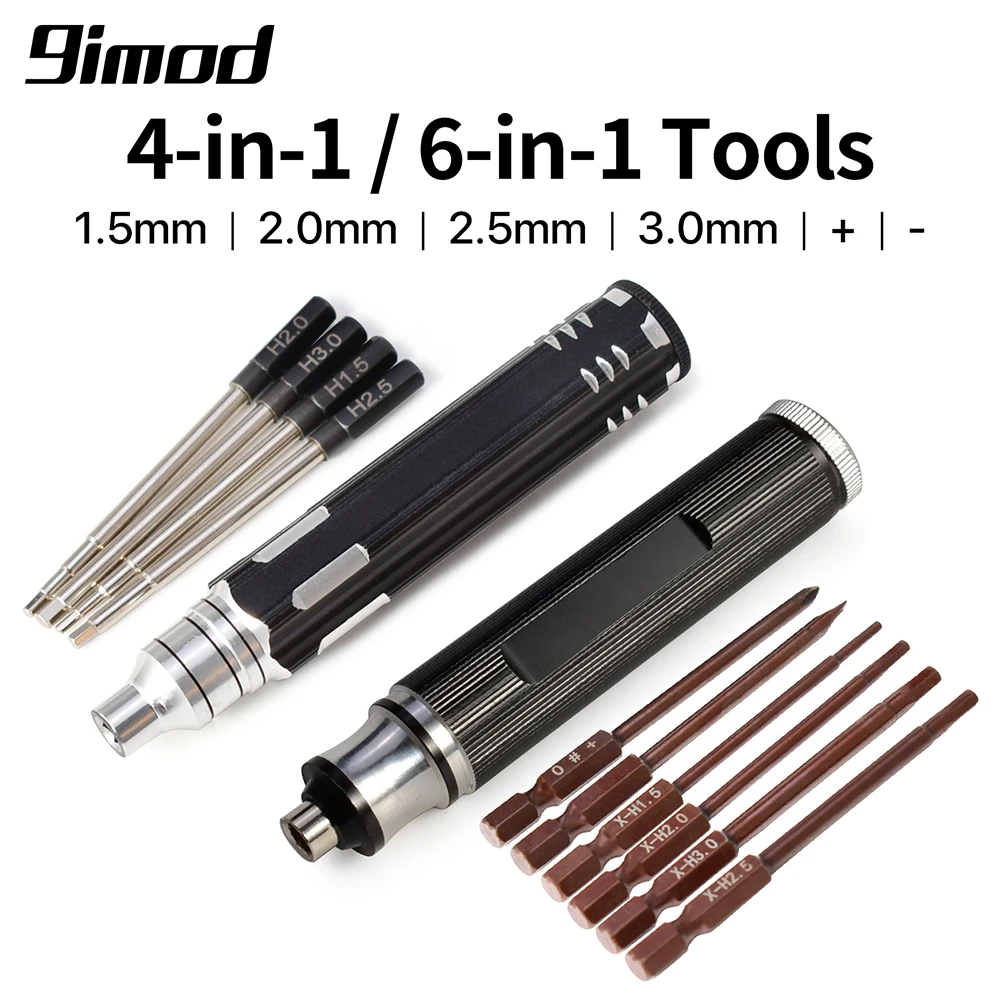 9IMOD RC Hex Driver Set 4-in-1 6-in-1 Magnetic Hex Allen Screwdriver ...