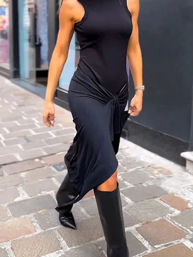 Vestido-Sexy-Retro-para-mujer-traje-de-Color-liso-con-dise-o-de ...