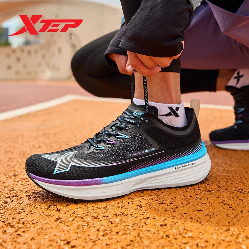 Xtep-Five-Speed-Running-Shoes-Men-Cushioning-Shock-Absorption-Sports ...