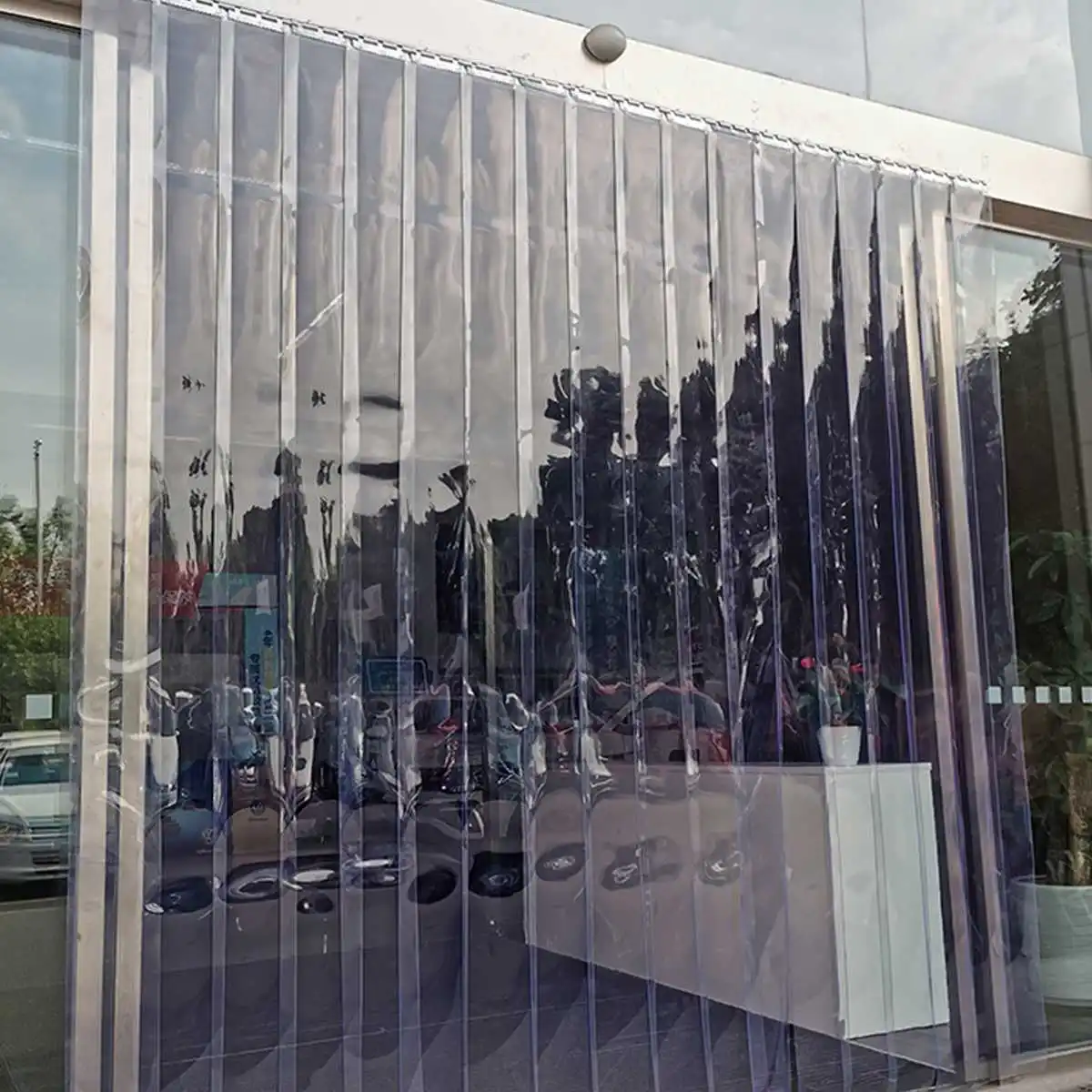 Windproof-Door-Curtain-PVC-Curtain-Strips-Transparent-Air-Conditioning ...