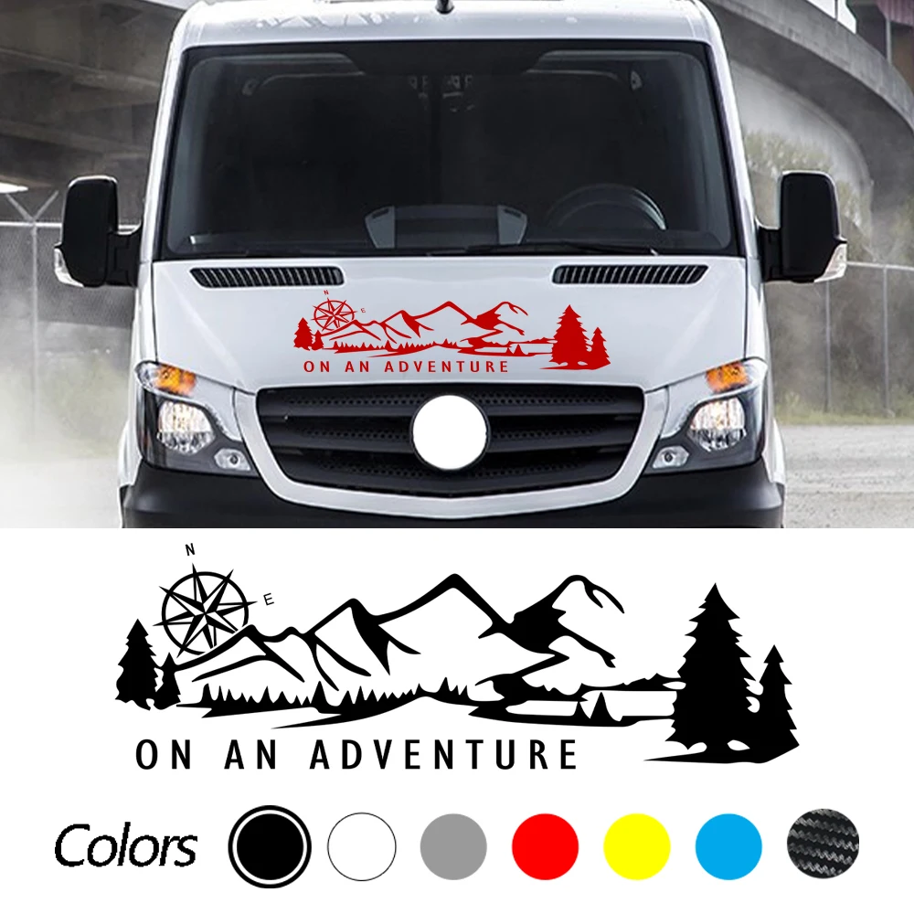 Car Hood Stickers Bonnet Stripes Camper Van Graphics Vinyl Decals For ...