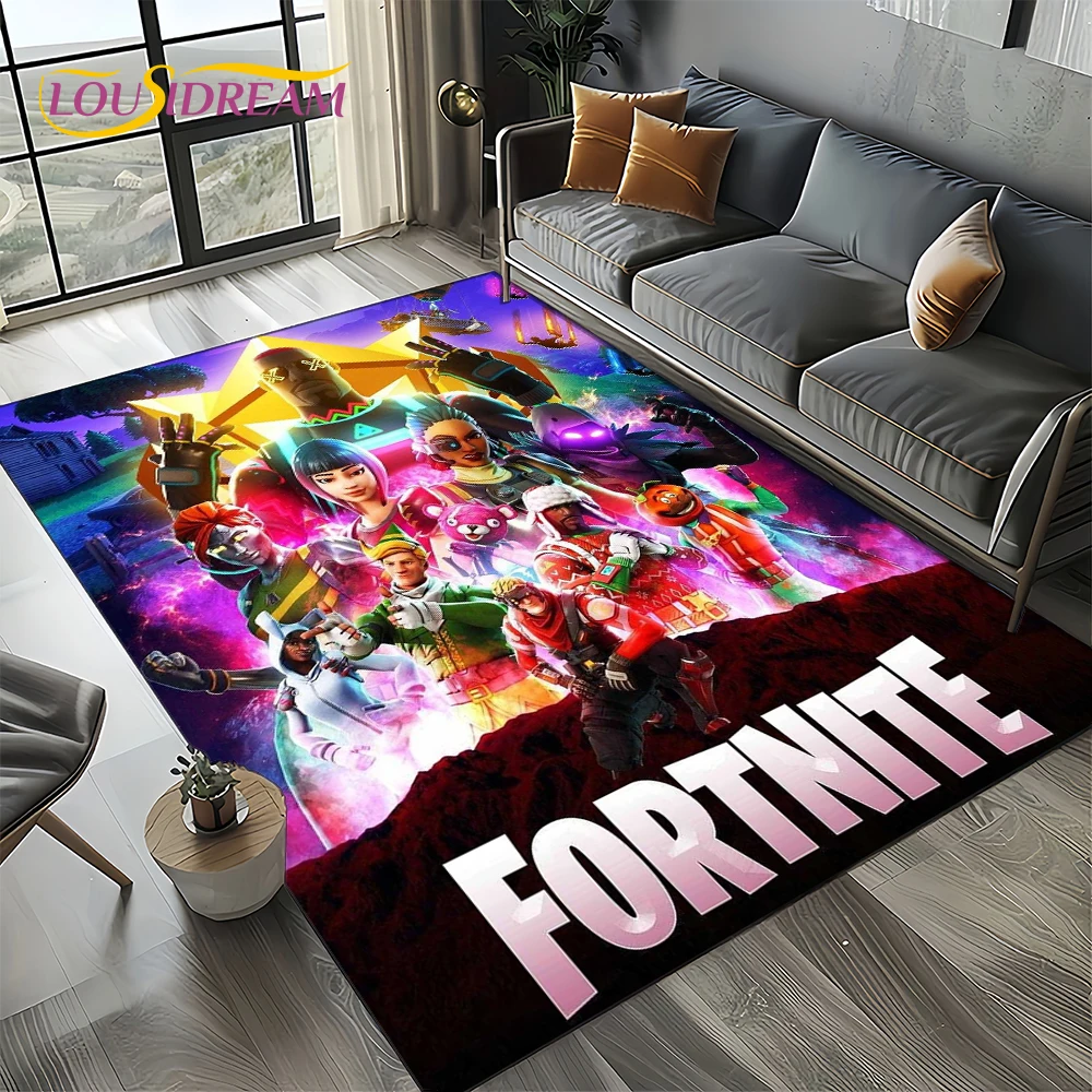 Tapete-F-Fortnite-Cartoon-para-crian-as-tapete-para-casa-sala-de-estar ...