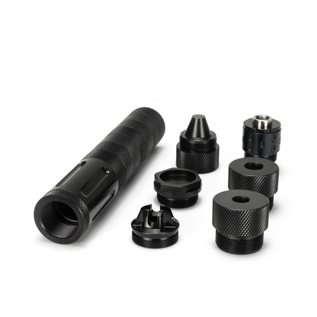 1.58"OD 10"L 7075 Aluminum 1/2x28+5/8x24 Modular Solvent Trap Fuel ...