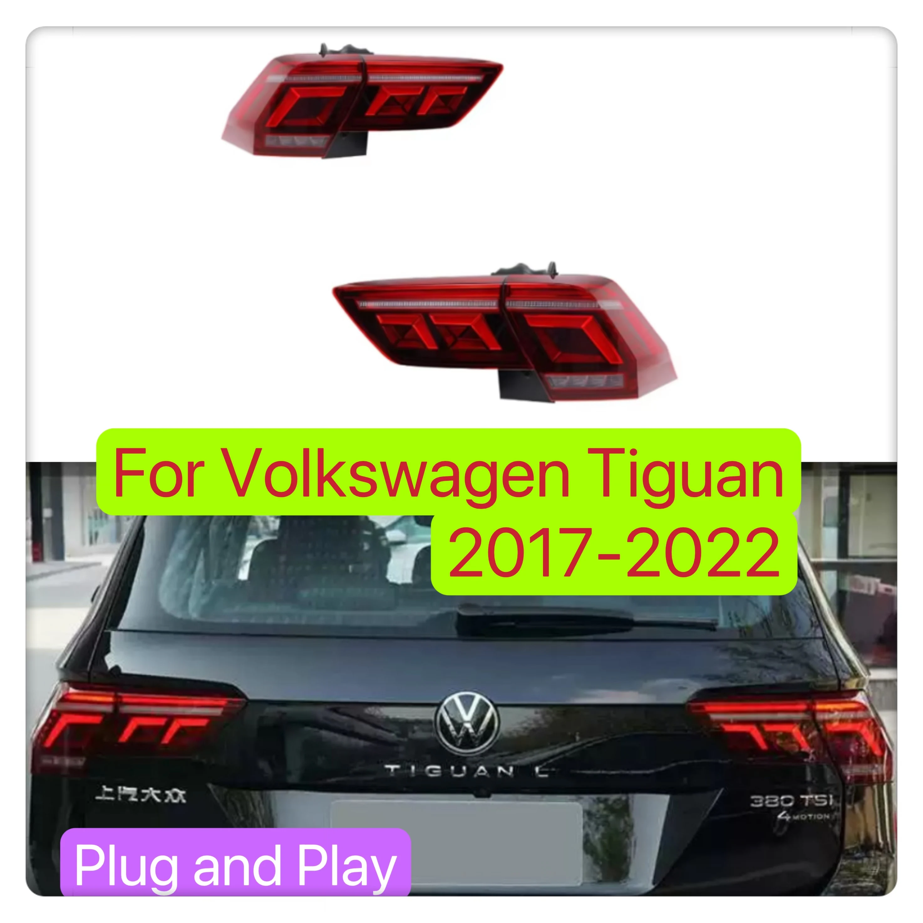 Car Taillight Assembly Suitable for Volkswagen Tiguan 2017-2022 ...