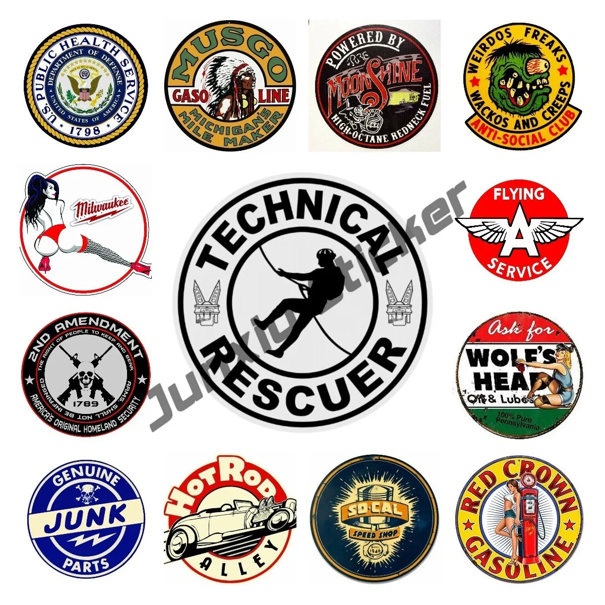 Small Round Reflective Decal Sticker Black Suitable For Technical ...