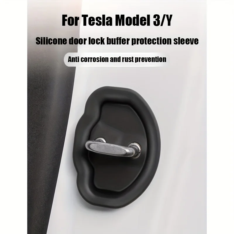 Car-silicone-door-lock-protective-cover-is-For-Tesla-Model-3-Model-Y ...
