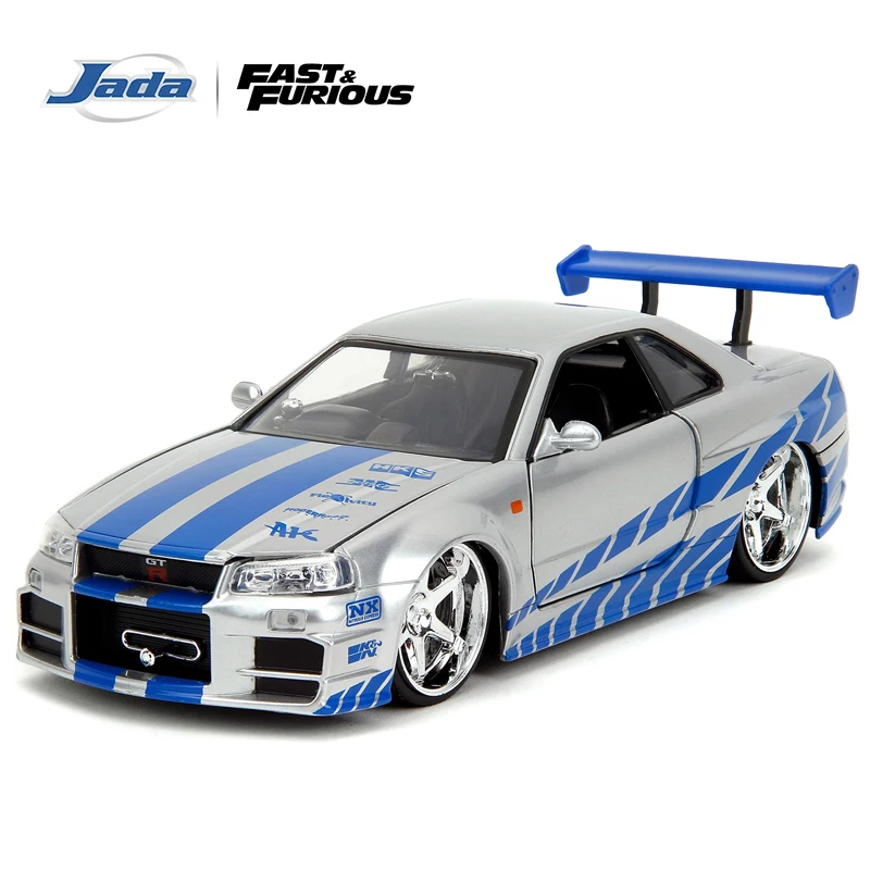 JADA 1:24 Velozes e Furiosos Nissan Skyline GT-R R34 Modelo Die-Cast ...
