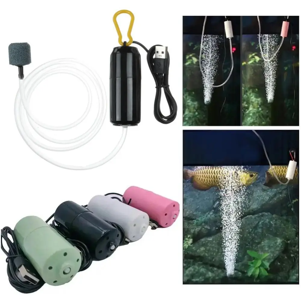 5V 1W Aquarium Oxygen Air Pump Fish Tank USB Silent Air Compressor ...