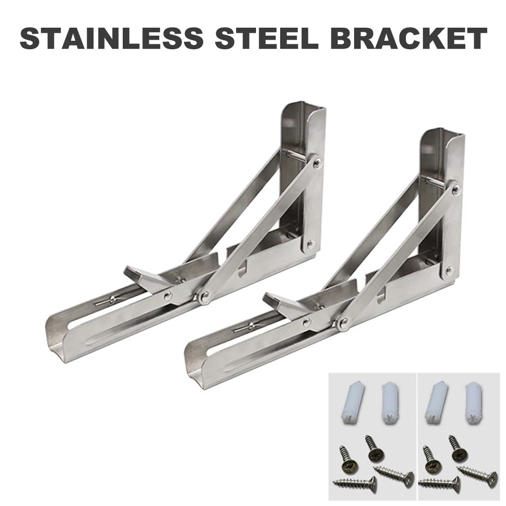 1PCS-Stainless-Steel-Billy-Bracket-Folding-Nine-fold-Shelf-Bracket-Rack ...