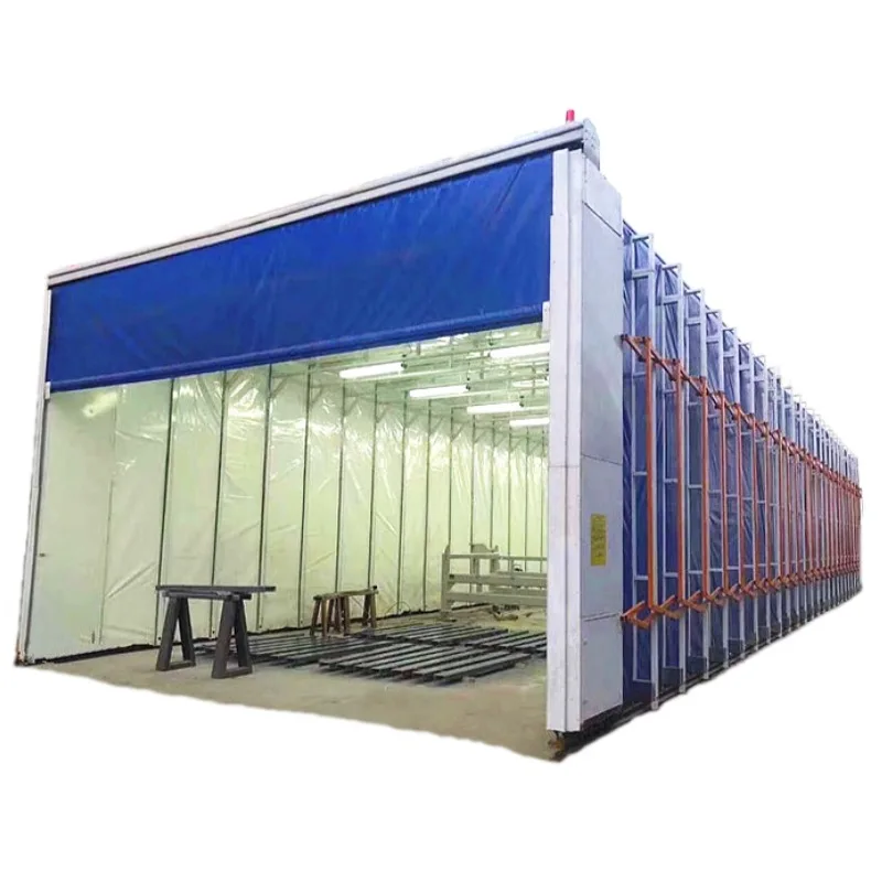 Movable-Telescopic-Big-Paint-Booth-Retractable-Spray-Booth-Prep-Bay ...