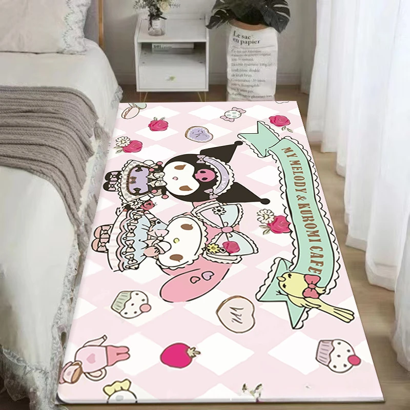 Sanrio-Kuromi-Kawii-Rug-Cartoon-Bedside-Carpet-Cute-Living-Room-Coffee ...