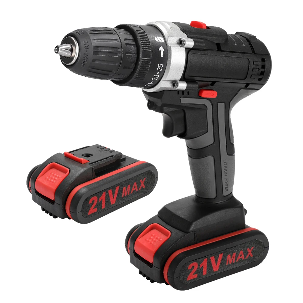 21VElectric-Impact-Cordless-Drill-High-power-Lithium-Battery-Wireless ...